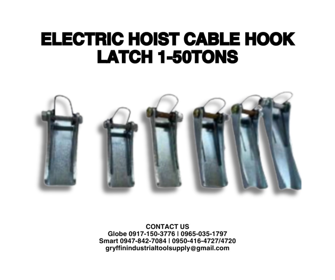 Electric Hoist Cable Hook Latch 1-50TONS, Commercial & Industrial ...