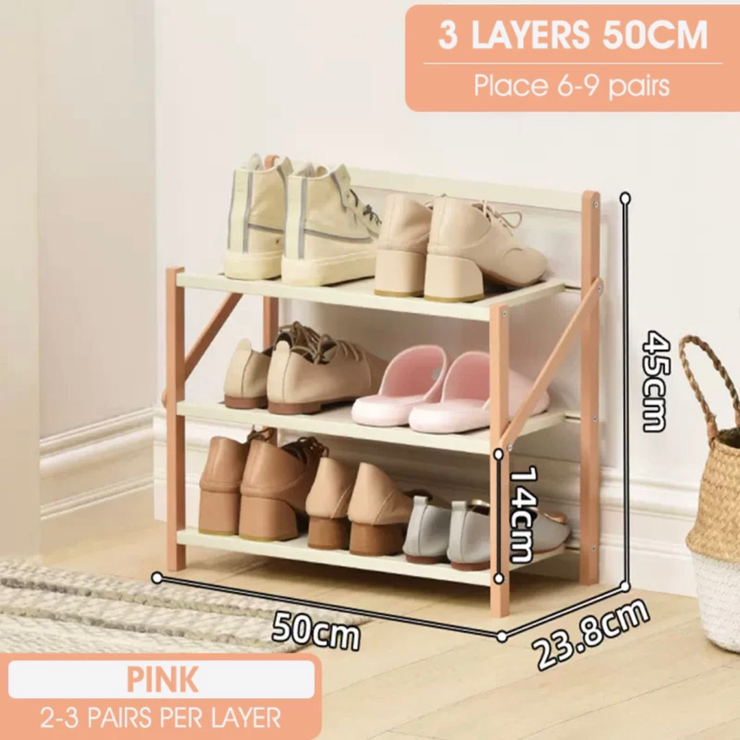 Foldable Shoe Rack | Multilayered Portable Folding Wooden Shoe Cabinet ...
