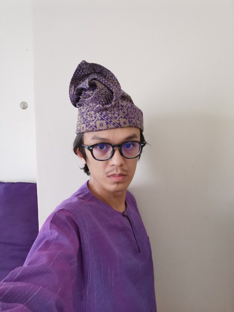 Getam Tanjak Songket Punai Emas, Men's Fashion, Muslim Wear ...