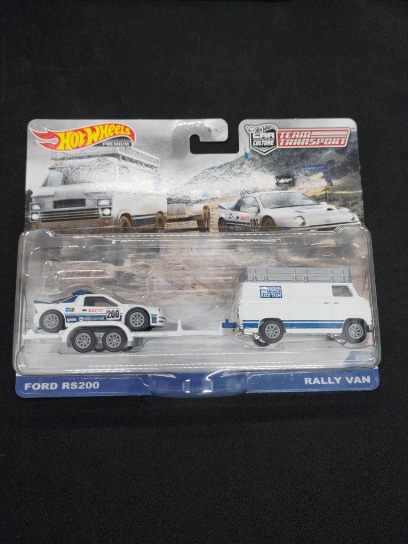 Hot Wheels Team Transport Ford RS200 and Rally Van, Hobbies & Toys ...