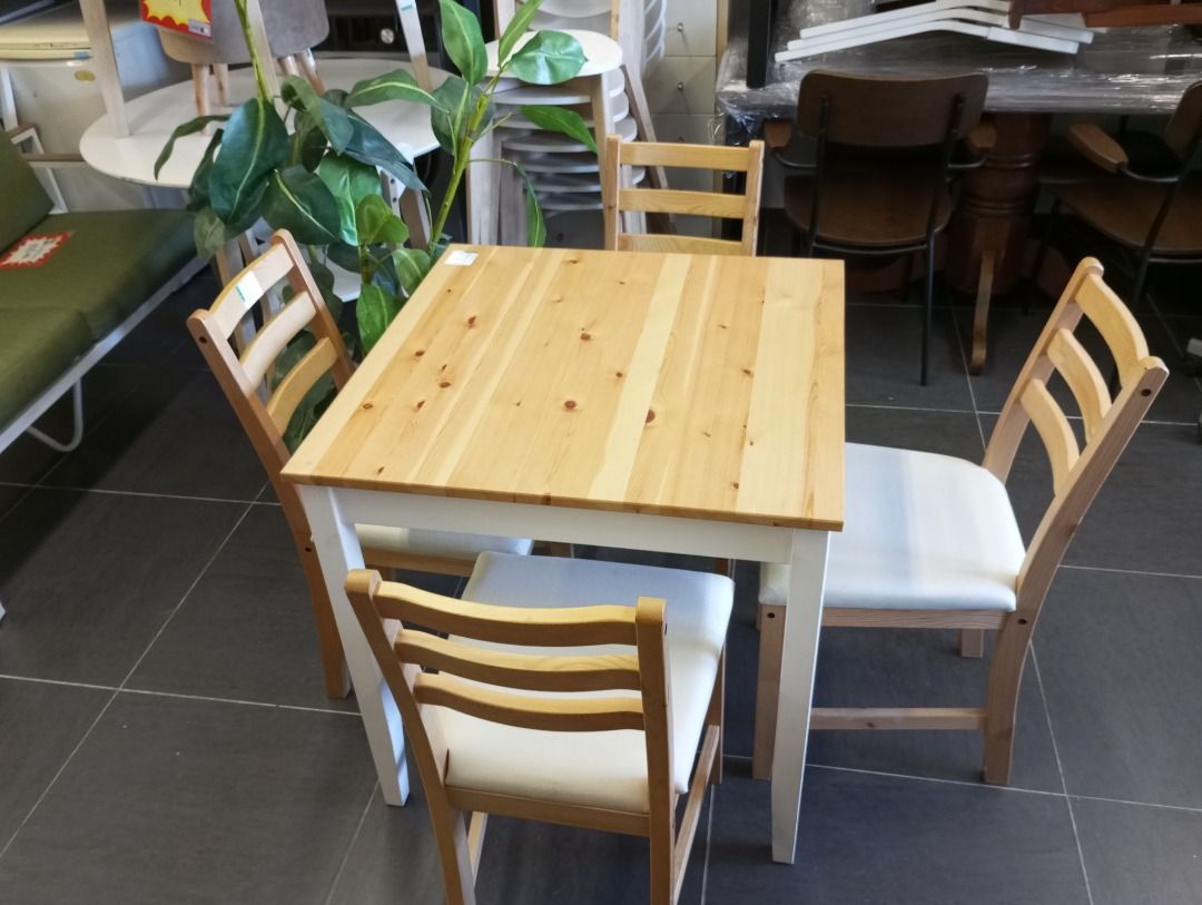 IKEA LERHAMN table & chair | Meja dan Kerusi IKEA LERHAMN, Furniture ...
