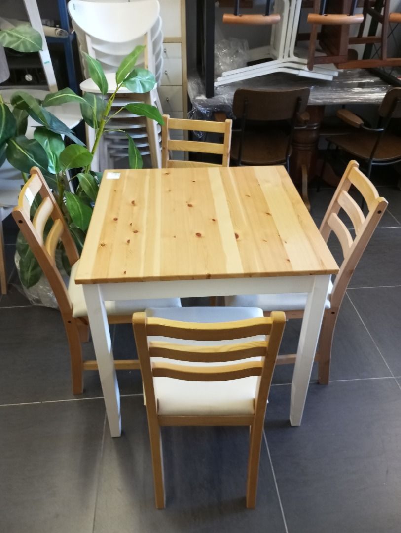 IKEA LERHAMN table & chair | Meja dan Kerusi IKEA LERHAMN, Furniture ...