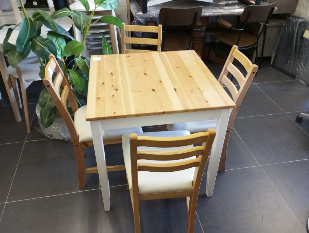 IKEA LERHAMN table & chair | Meja dan Kerusi IKEA LERHAMN, Furniture ...