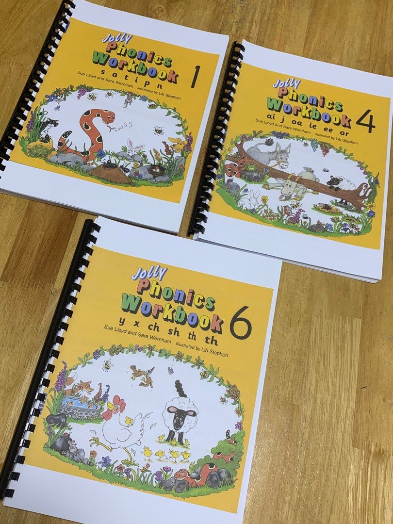Jolly Phonics Workbook 1-7, Hobbies & Toys, Books & Magazines, Children ...