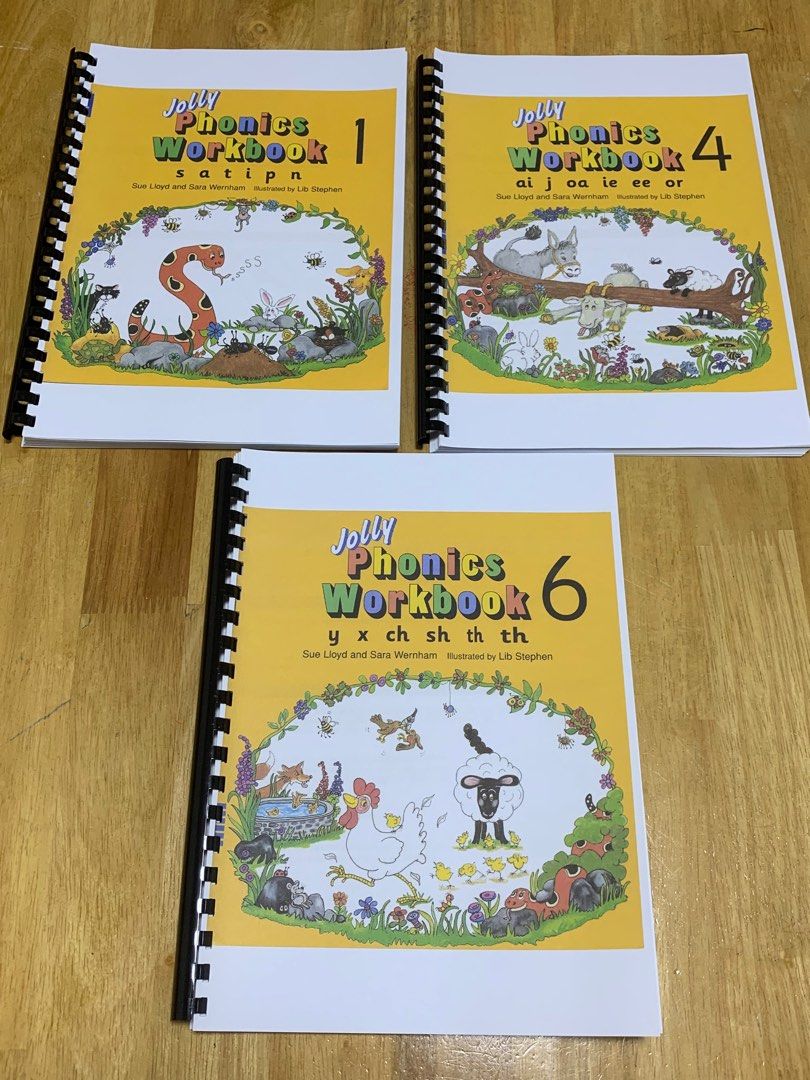 Jolly Phonics Workbook 1-7, Hobbies & Toys, Books & Magazines, Children ...