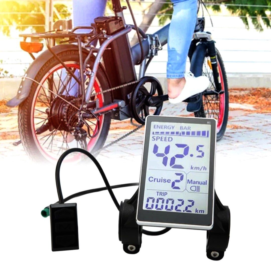 *LCD M5 Electric Bike LCD Display Meter Universal for 31.8 22.2mm ...