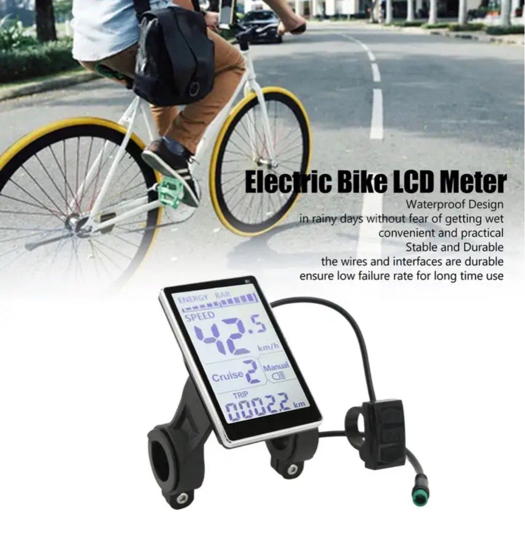 *LCD M5 Electric Bike LCD Display Meter Universal for 31.8 22.2mm ...