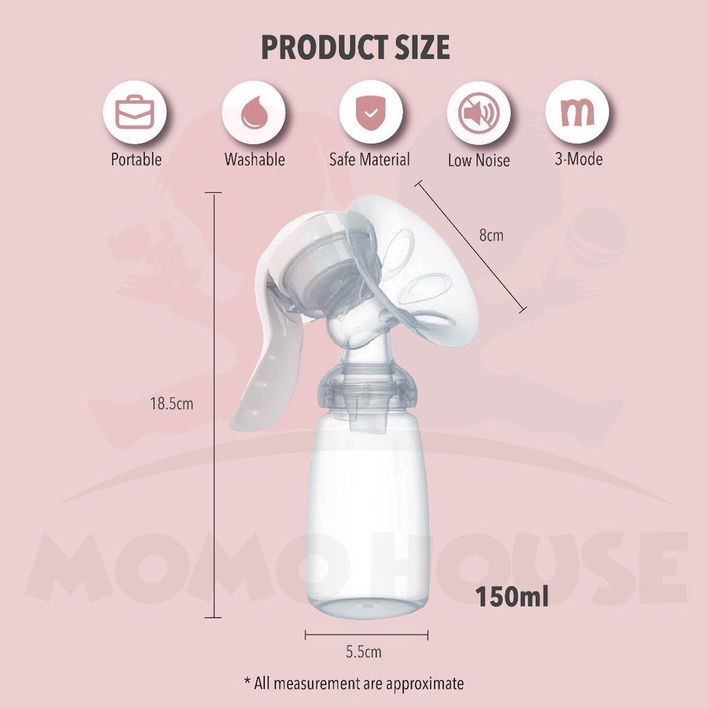 Manual Breast Pump Real Bubee Breast Milk Pump Susu Breastpump with ...
