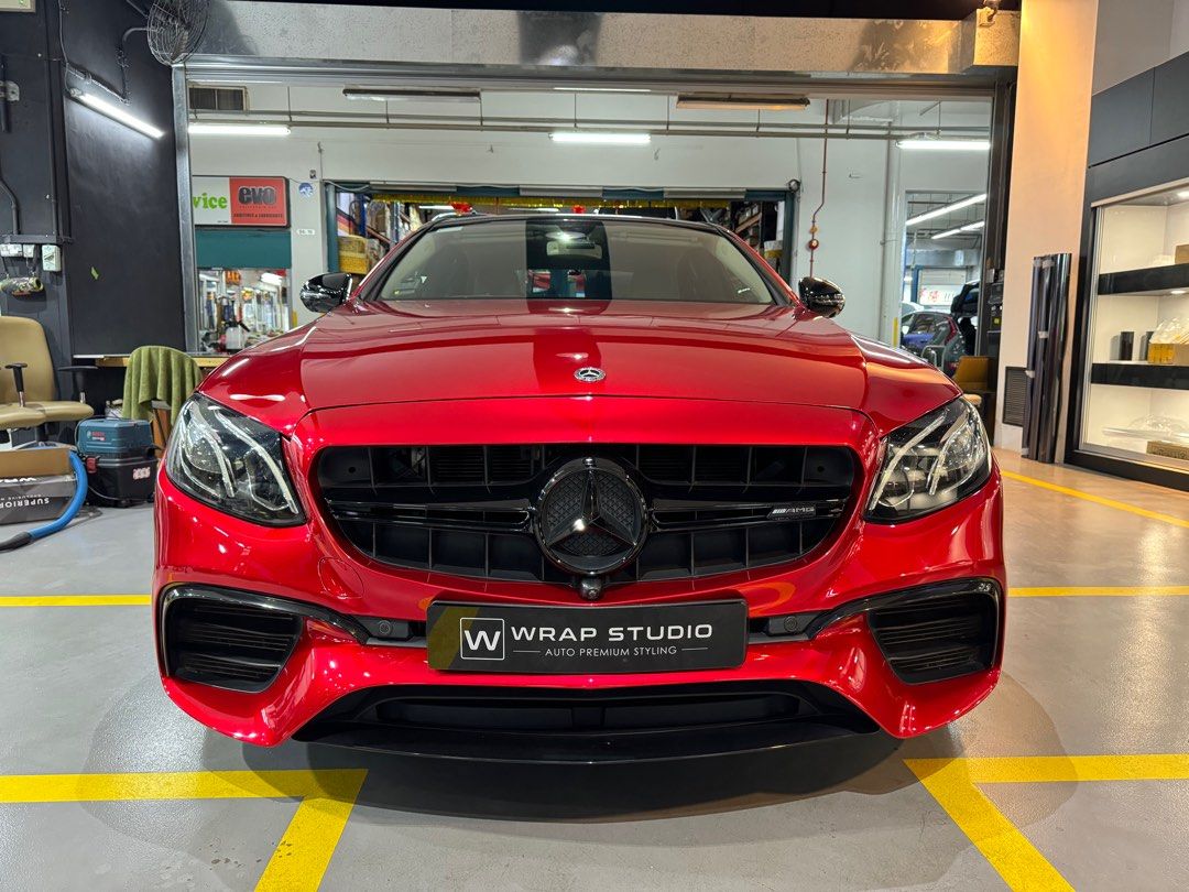 Mercedes Benz E Class E250 E200 Full HD Premium Car Wrap | Candy Red, Car Accessories, Car ...
