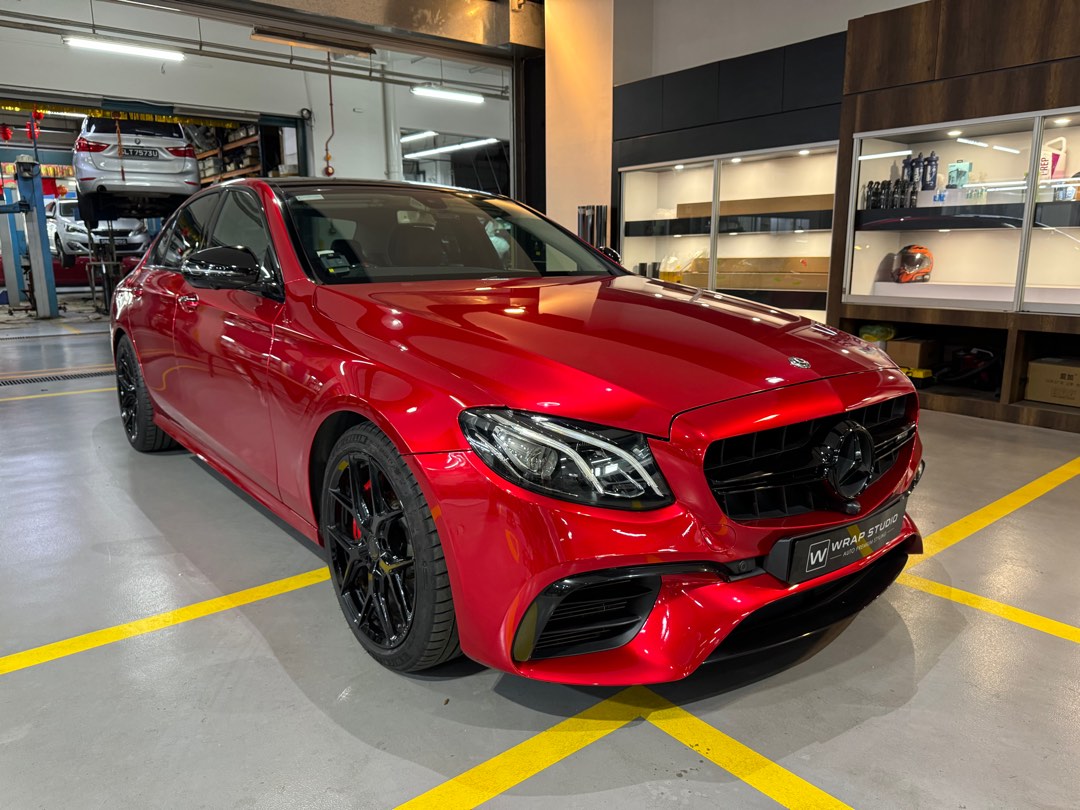 Mercedes Benz E Class E250 E200 Full HD Premium Car Wrap | Candy Red ...