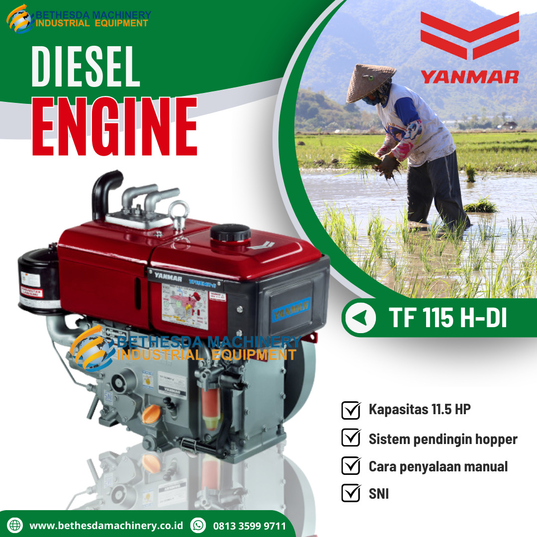 Mesin Penggerak YANMAR TF 115 H-di Diesel Engine 11.5HP /11.5 PK Hoper, Motor di Carousell