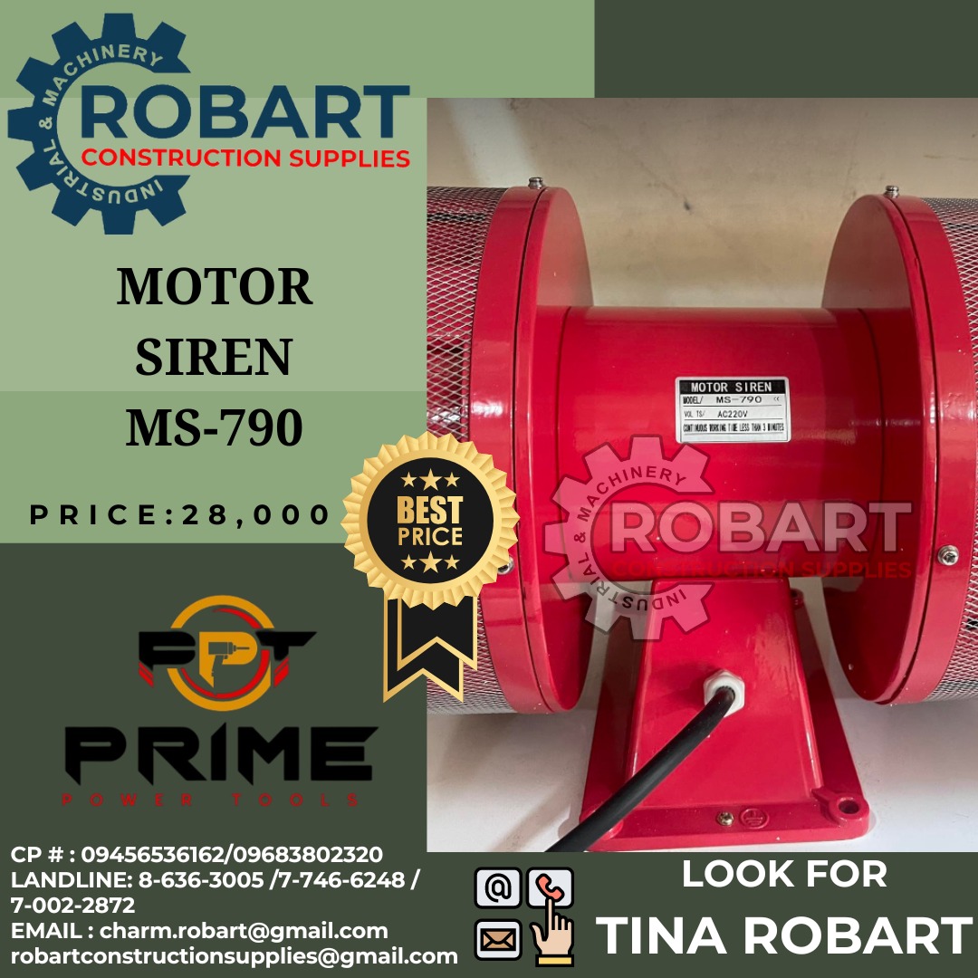 Motor Siren MS-790, Commercial & Industrial, Construction & Building ...