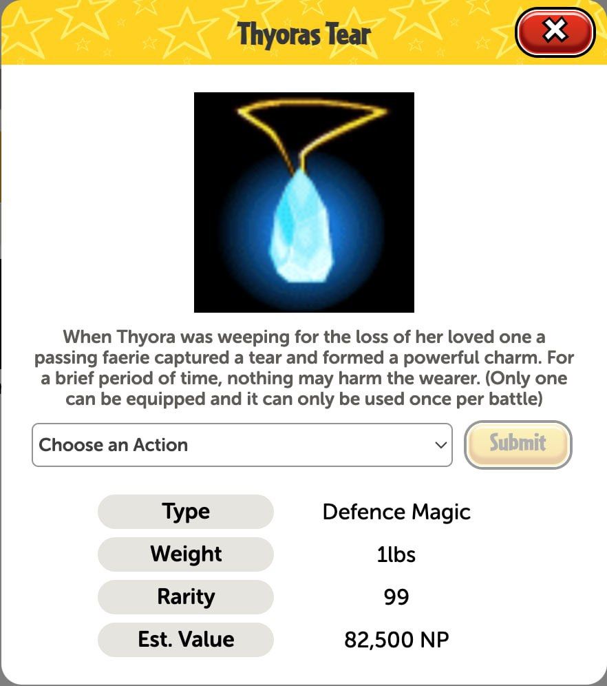 Neopets - Thyoras Tear / Battledome Weapons / Neopoints, Video Gaming ...