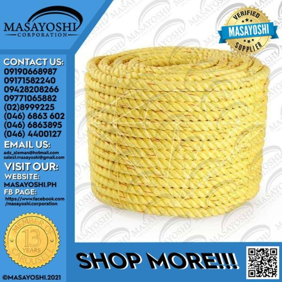 Nylon Rope 24mm x 200 meters | Twisted Rope | Knot | Nylon Knot | Lubid ...