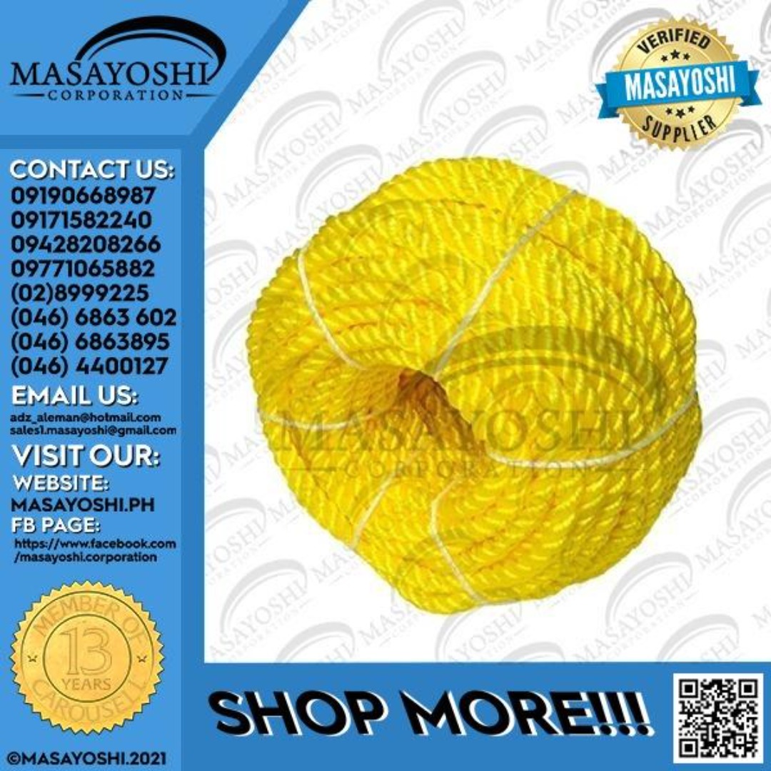 Nylon Rope 8mm x 5/16 | Lubid | Knot | Rope | Twisted Rope | Nylon Knot ...