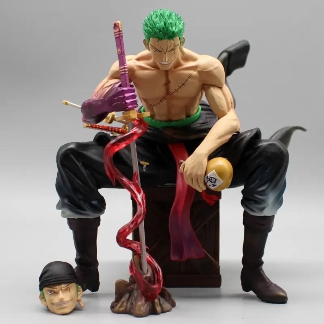 One Piece Anime Roronoa Zoro Action Figures 14cm PVC Collectible Model ...