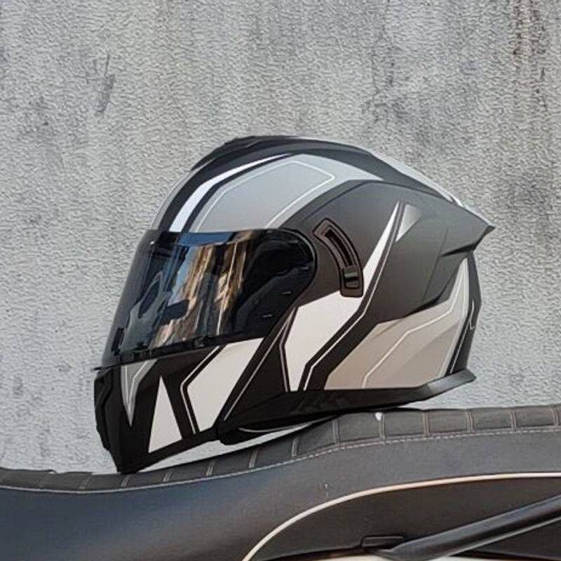 ORZ modular motorbike helmet with dual visor and DOT certificate Flip ...