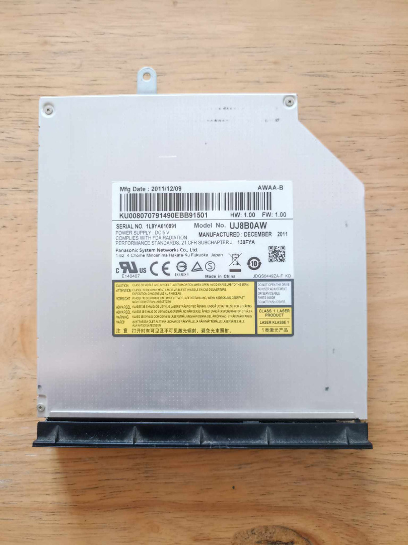 Panasonic System Networks Super Multi DVD Writer UJ8B0AW Laptop Optical ...