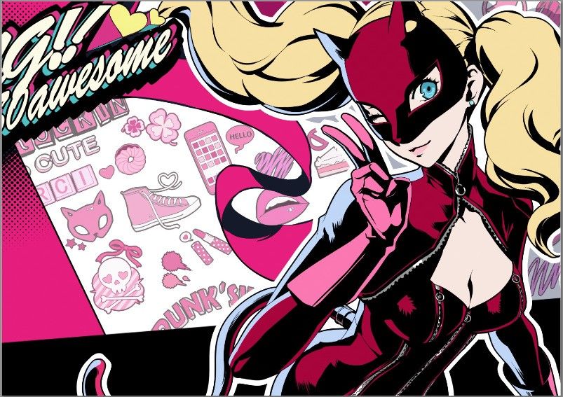 Persona 5 Female All Out Attack Poster, Hobbies & Toys, Collectibles ...