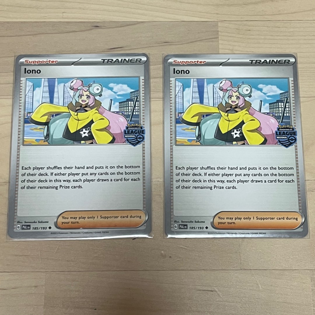 Pokemon Card PTCG Iono Regional League 奇樹英文版, 興趣及遊戲, 玩具 & 遊戲類 - Carousell