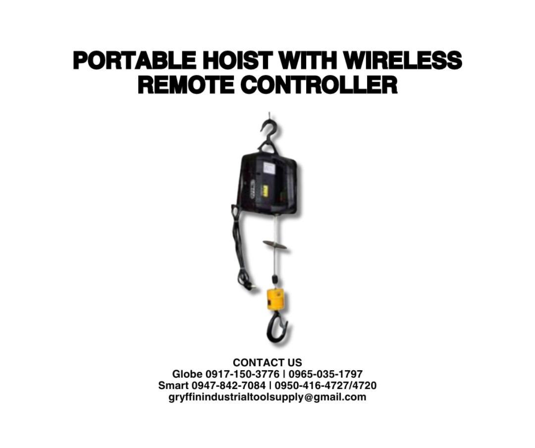 Portable Hoist with Wireless Remote Controller, Commercial & Industrial ...