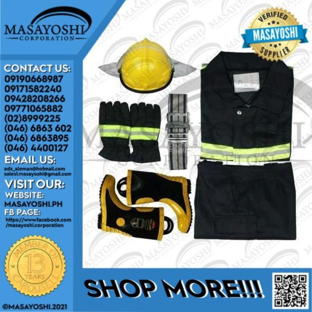 PPE Fireman Suit Complete Set | PPE | Safety Suit | Fire Fighting Suit ...