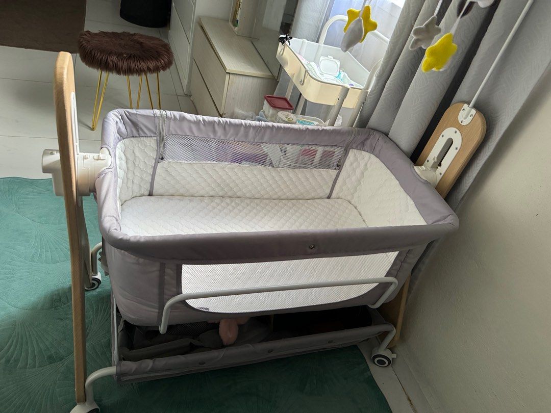 Quinton Baby Cot in Grey, Babies & Kids, Baby Nursery & Kids Furniture ...