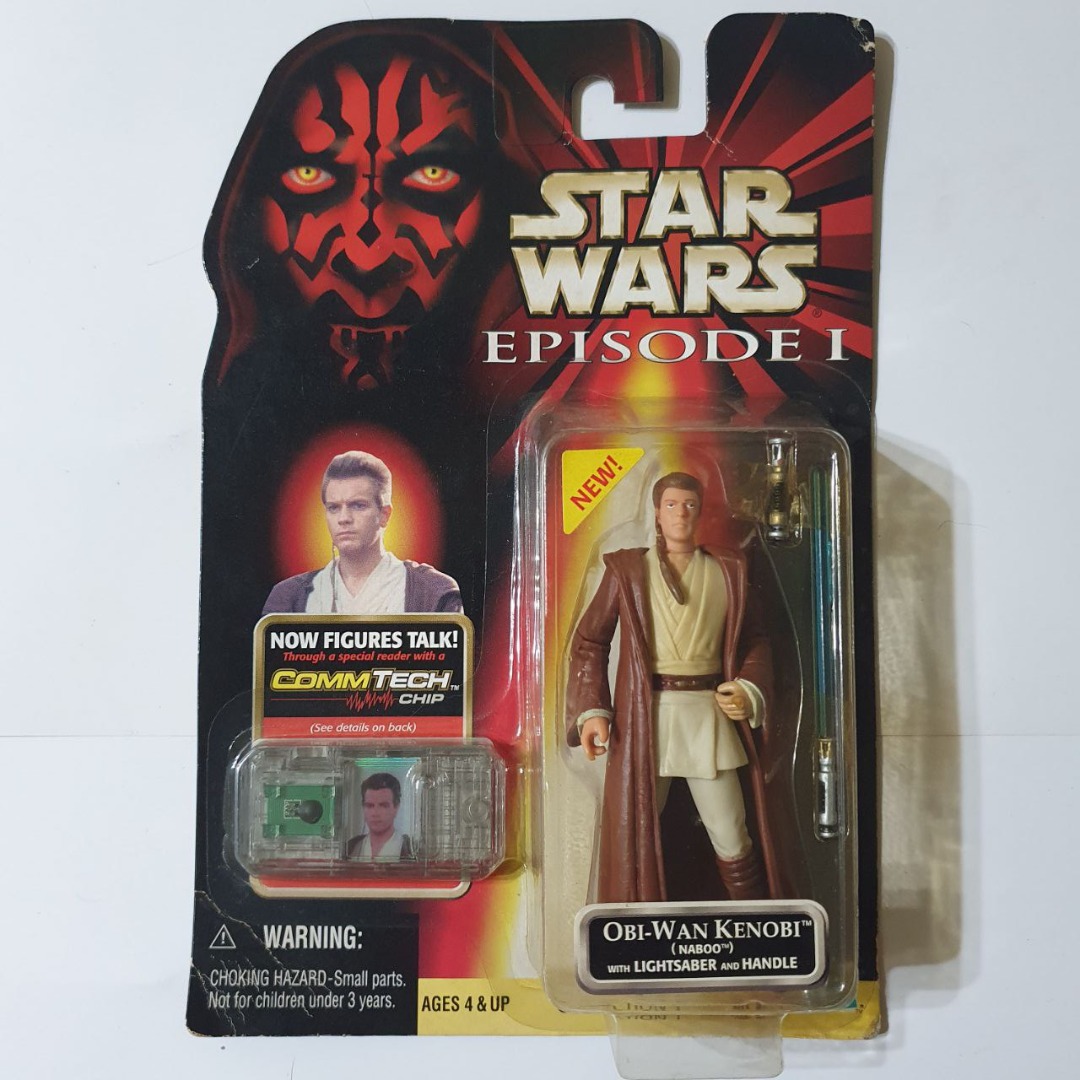 Star Wars, Episode 1, Obi-Wan Kenobi (Naboo) with Lightsaber and Handle, Hobbies & Toys, Toys ...