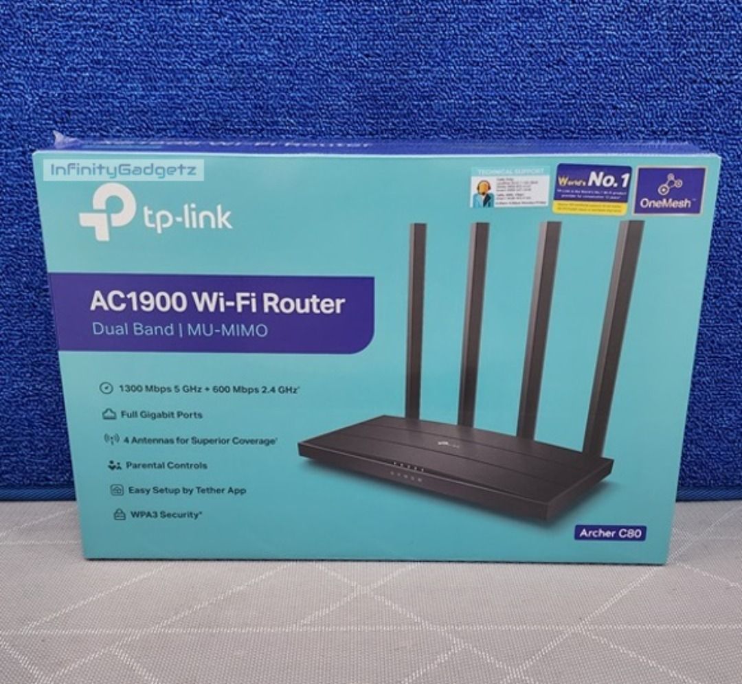 TP-Link Archer C80 AC1900 Dual Band Wi-Fi Router MU-MIMO Gigabit ...