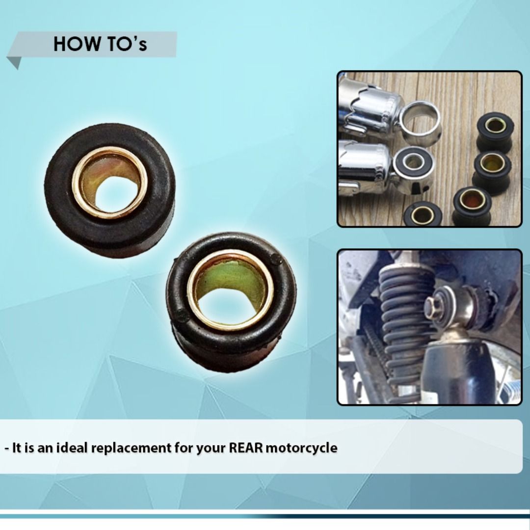 UNIVERSAL MOTORCYCLE BUSHING SHOCK ABSORBER CUSHION RUBBER RING, 1-PC ...