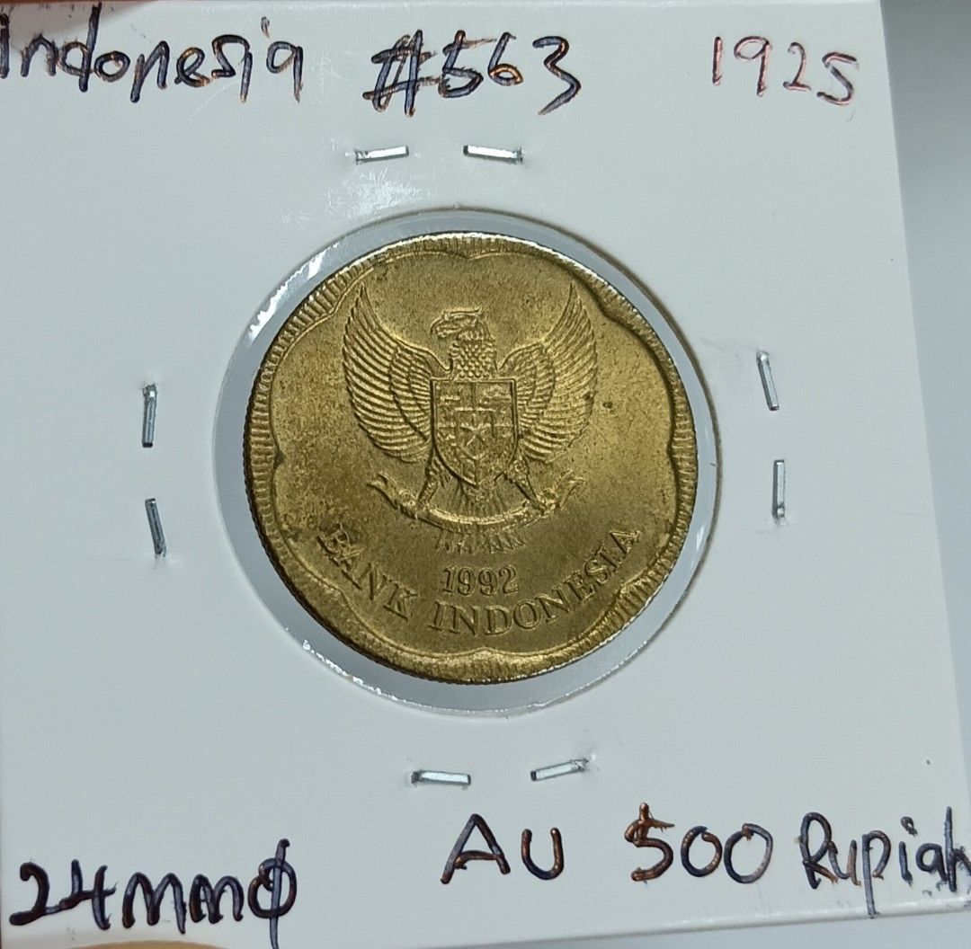 500 Rupiah Indonesia Coin 1992 (AU) #563, Hobbies & Toys, Collectibles ...