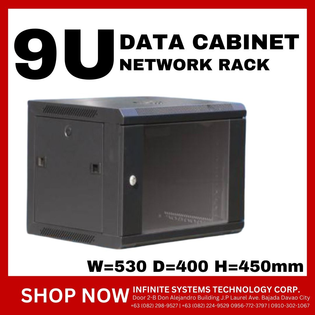 9U DATA CABINET RACK, server rack, data rack, Computers & Tech, Office ...