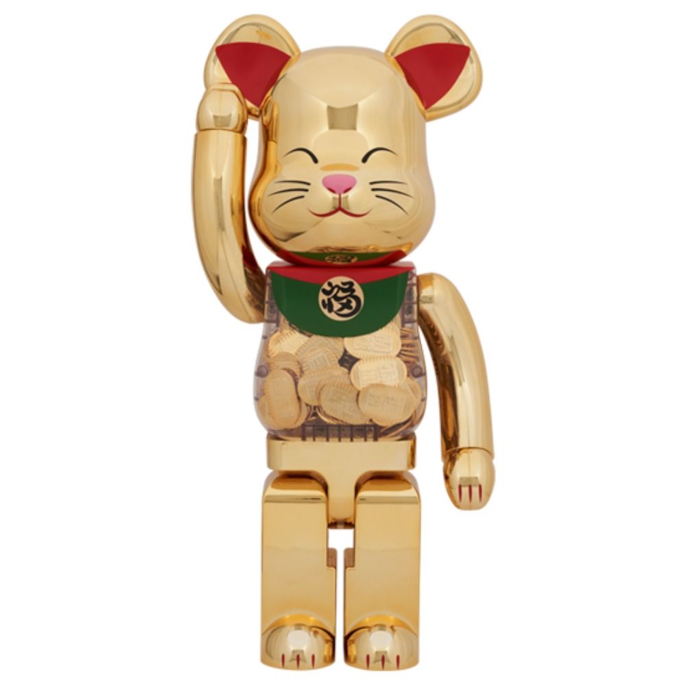 *實體店預訂* 「日限」招き猫 小判 開運 金メッキ 100％ & 400％ / 1000% Be@rBrick, 興趣及遊戲, 玩具 ...