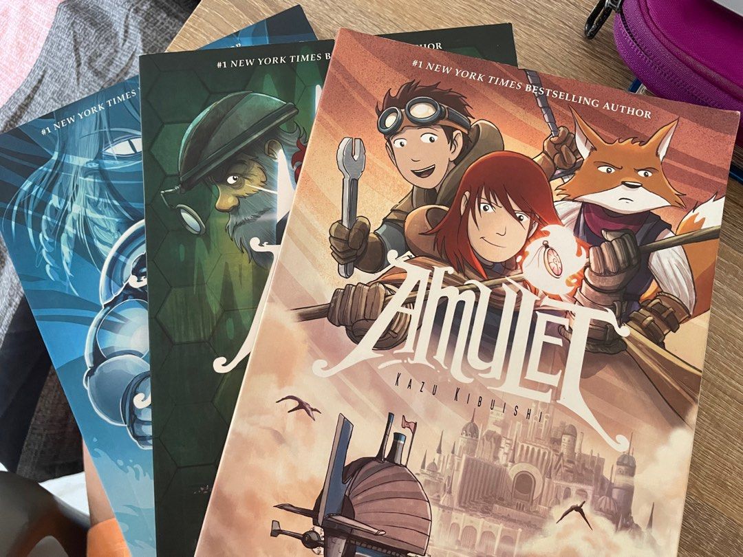 Amulet series by Kazu Kibuishi Book 3, 4 and 6, Hobbies & Toys, Books ...