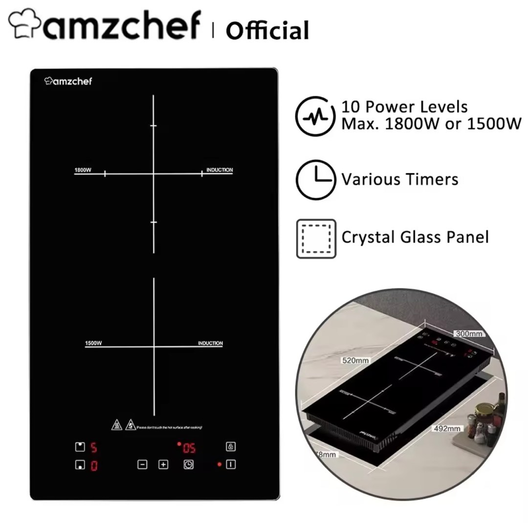 Amzchef Double Induction Hob Cooker, TV & Home Appliances, Kitchen ...