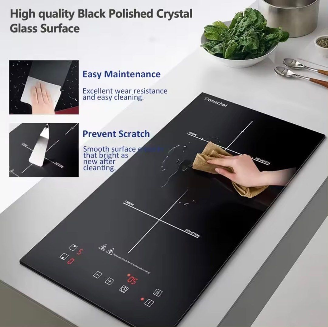 Amzchef Double Induction Hob Cooker, TV & Home Appliances, Kitchen ...