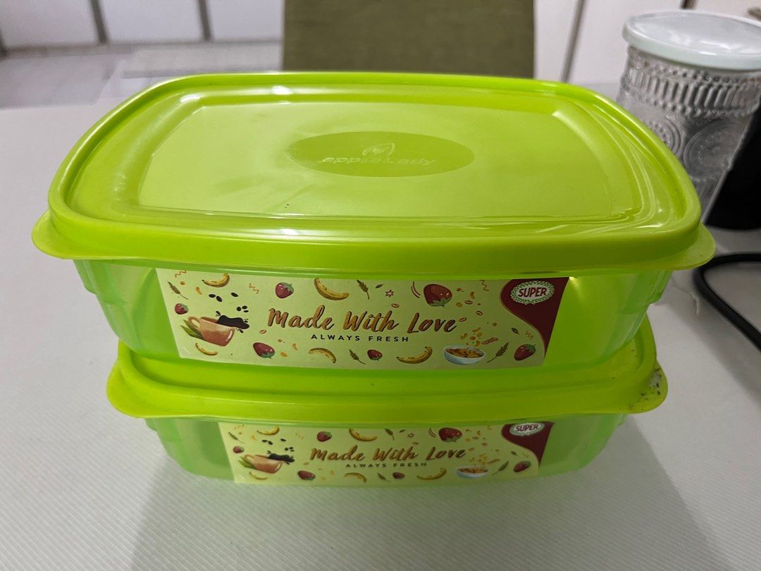 Applelady container tupperware, Furniture & Home Living, Kitchenware ...
