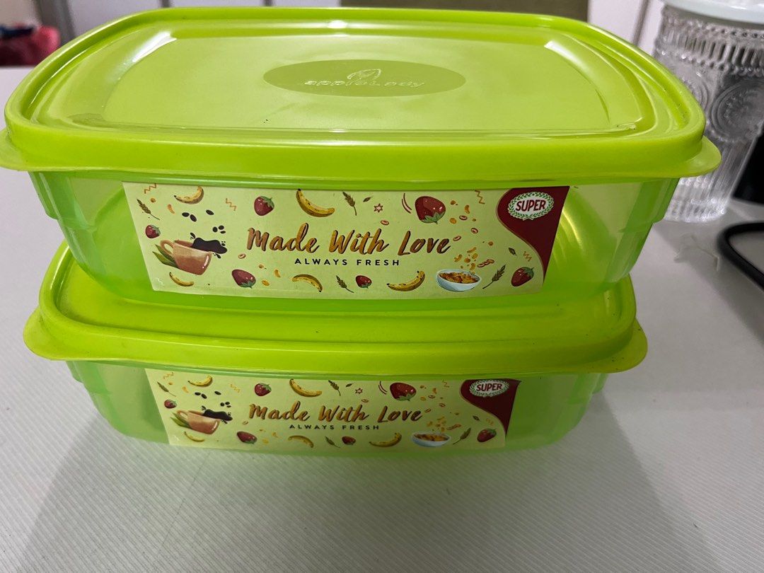 Applelady container tupperware, Furniture & Home Living, Kitchenware ...