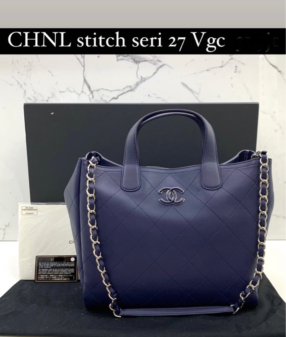 Authentic chanel stitch, Barang Mewah, Tas & Dompet di Carousell