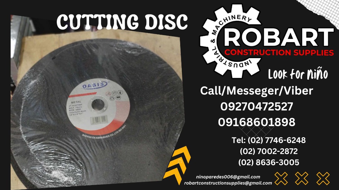 CUTTING DISC, Commercial & Industrial, Construction Tools & Equipment ...