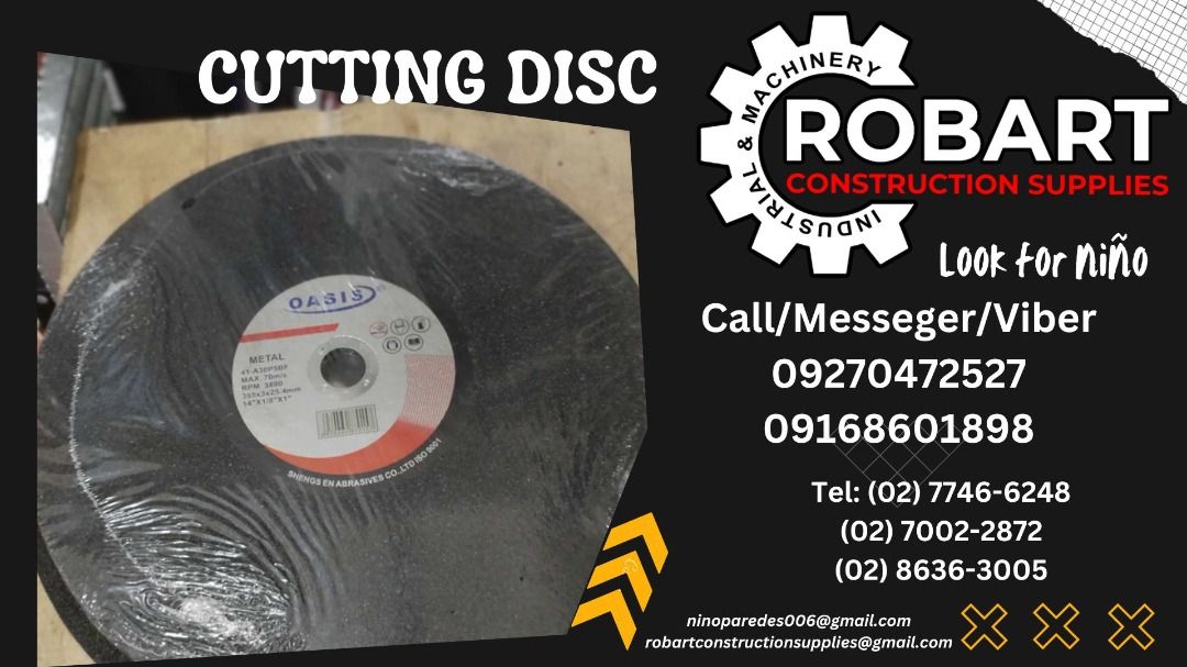 CUTTING DISC, Commercial & Industrial, Construction Tools & Equipment ...