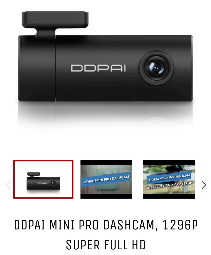 DDPAI MINI PRO DASH CAM, Photography, Cameras on Carousell