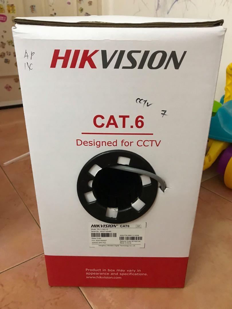 DS-1LN6UTC0 - HIKVISION Cat6 Indoor UTP Cable 23AWG, Core Diameter 0 ...