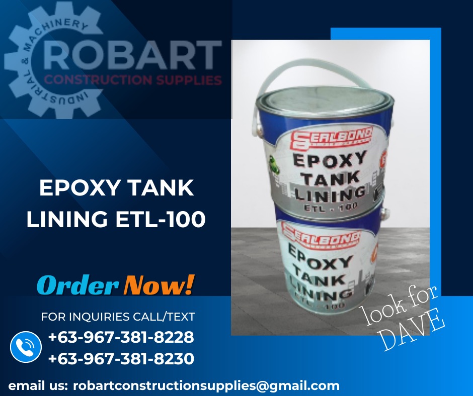 EPOXY TANK LINING ETL-100, Commercial & Industrial, Construction Tools ...