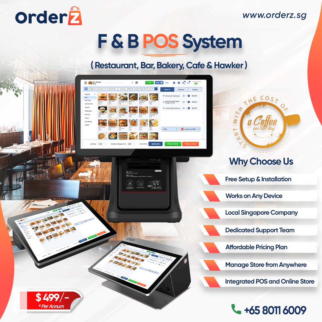F&B Point of Sale (FnB) - POS Software with Android POS Device & Cash ...