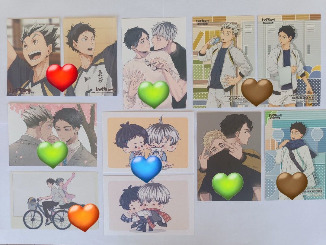 Haikyu!! Bokuaka Bokuto Kotarou Akaashi Keiji Kanan Official Postcard ...