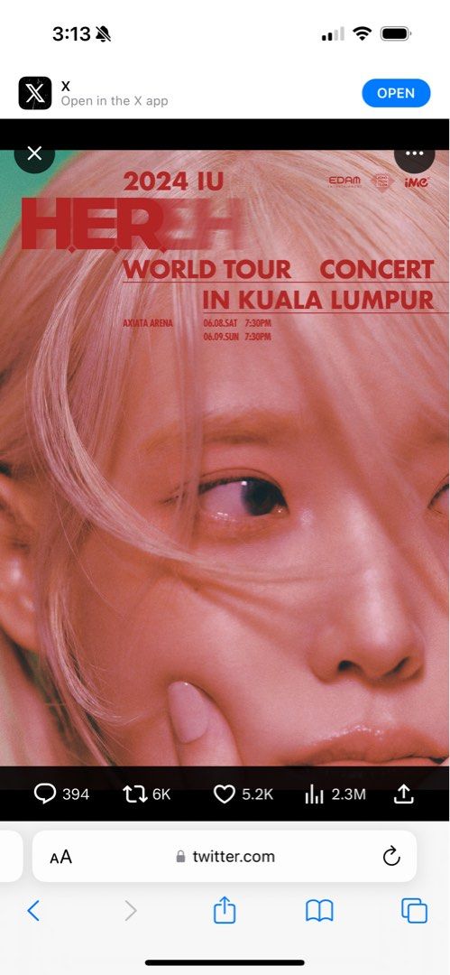 IU MALAYSIA CONCERT 2024, Tickets & Vouchers, Event Tickets on Carousell
