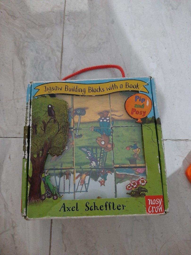 Jigsaw building blocks axel scheffler, Toys & Collectibles, Mainan di ...