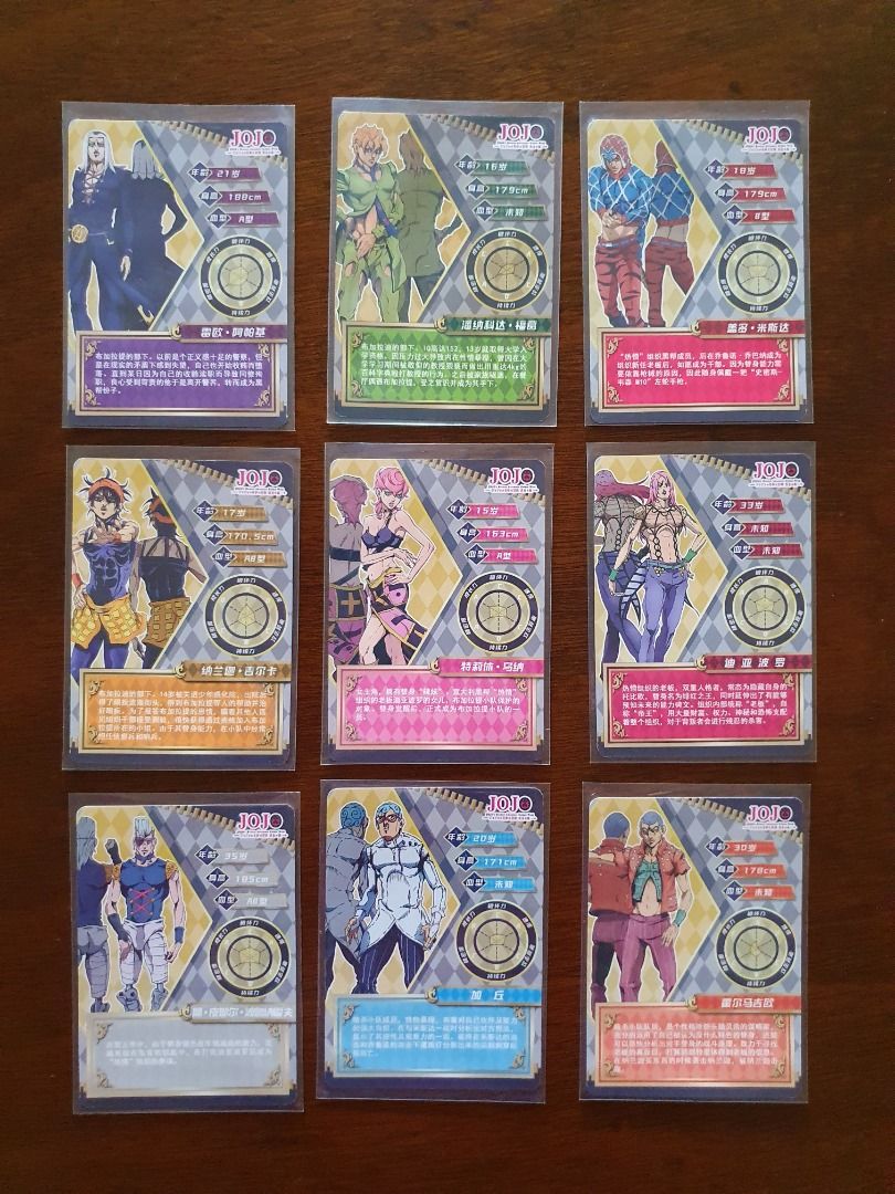 [SUPER RARE] Jojo's Bizzare Adventure Metallic Wafer Card: Golden Wind ...