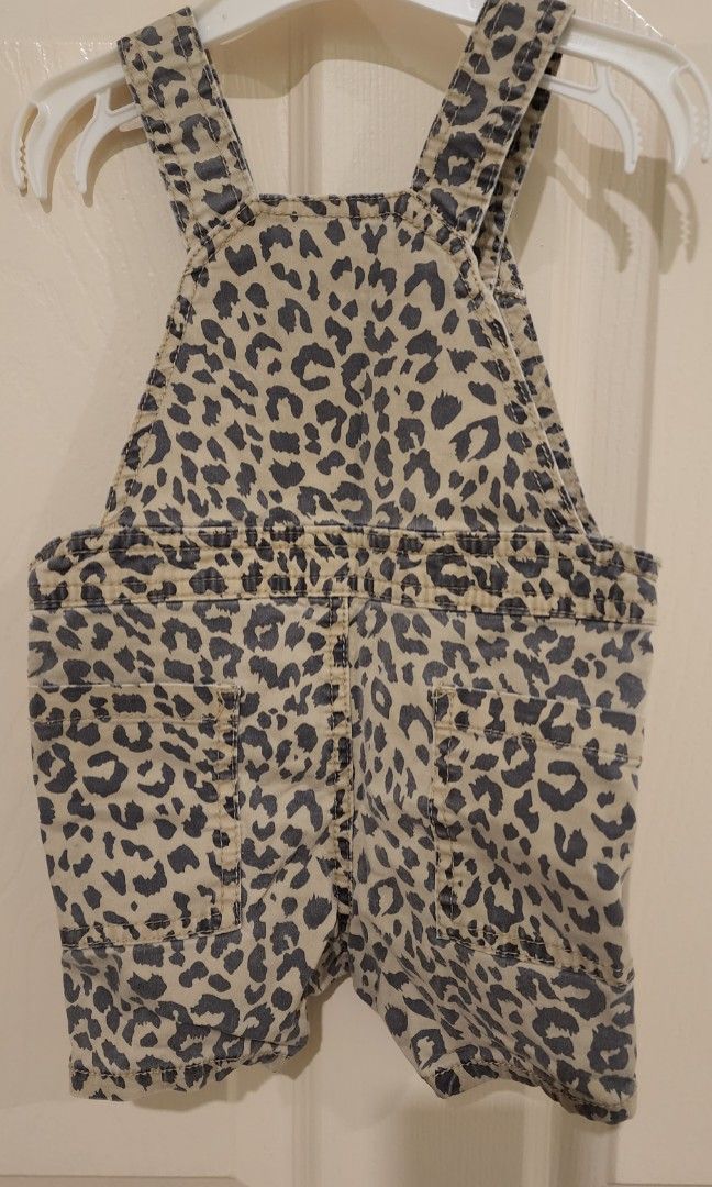 Leopard print overalls, Babies & Kids, Babies & Kids Fashion on Carousell